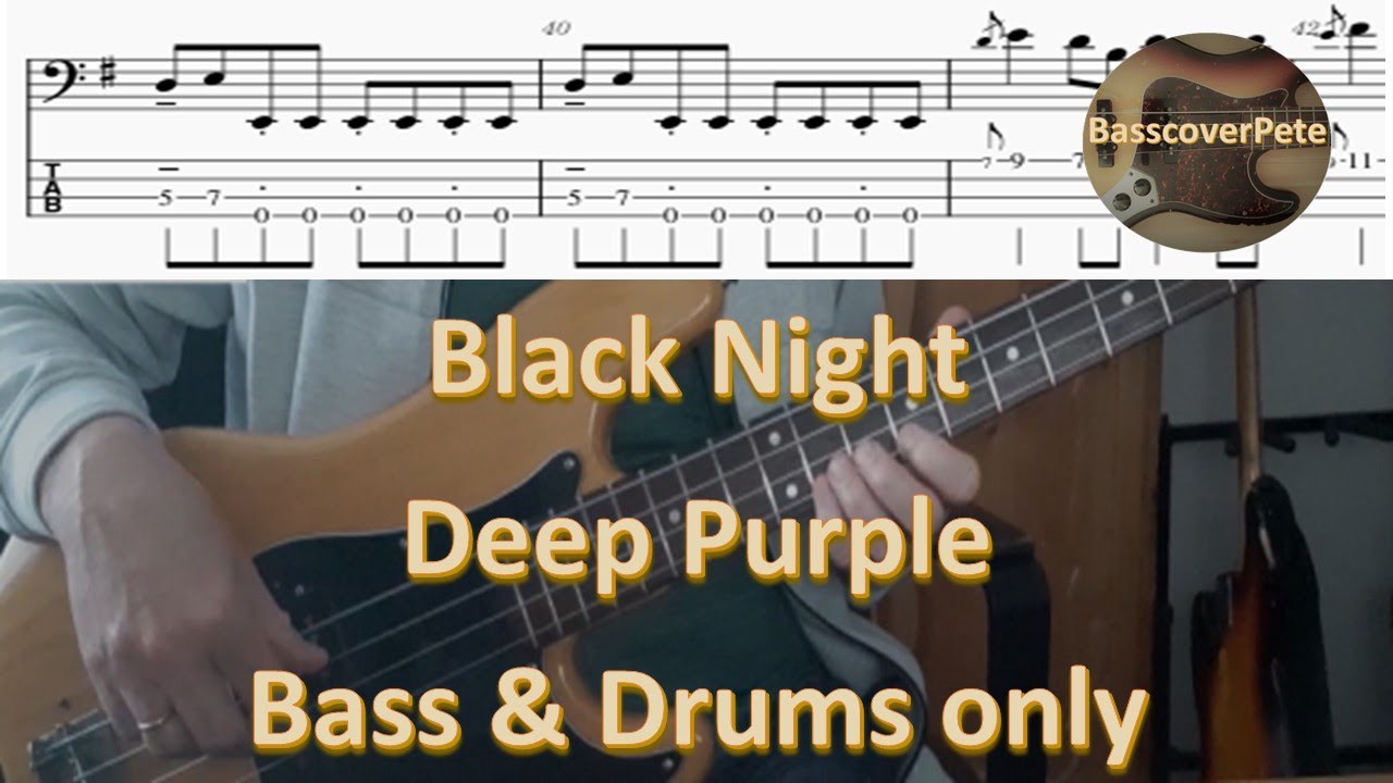 Deep Purple Black Night. Bass & Drums. Cover Tabs Score Notation Chords ...