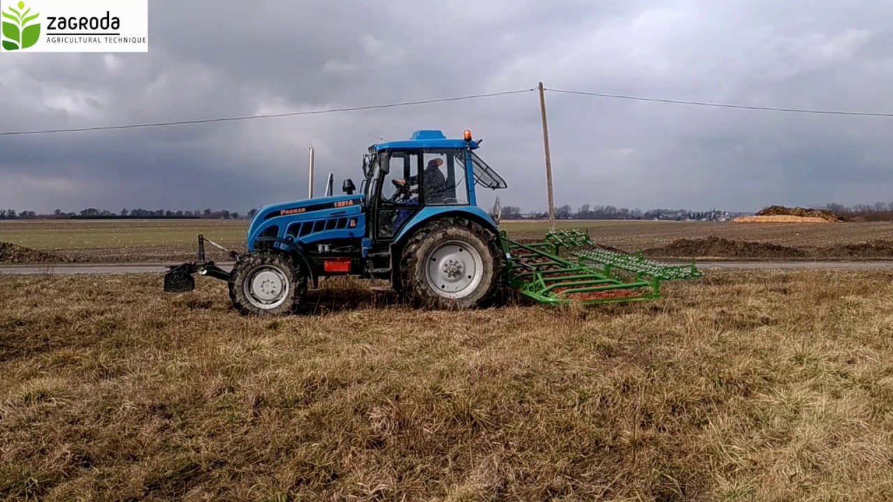 Chain harrow with weeder - YouTube