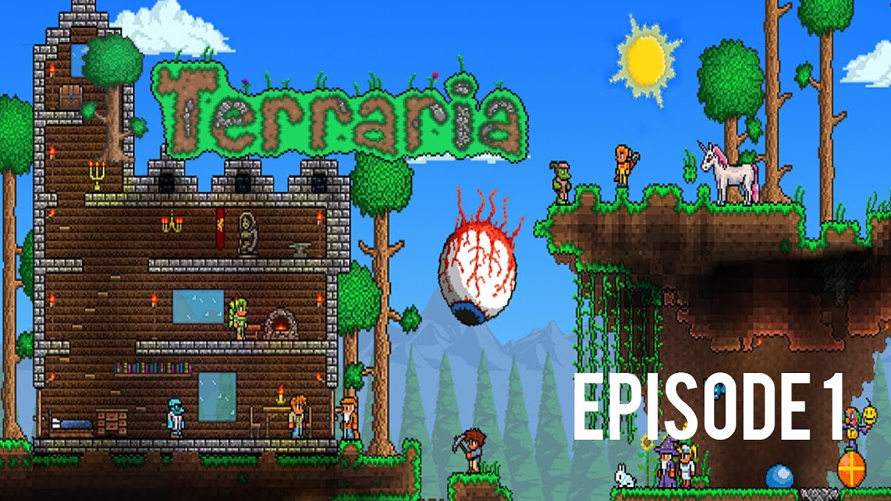 Terraria Episode 1: "Building Shelter" - YouTube