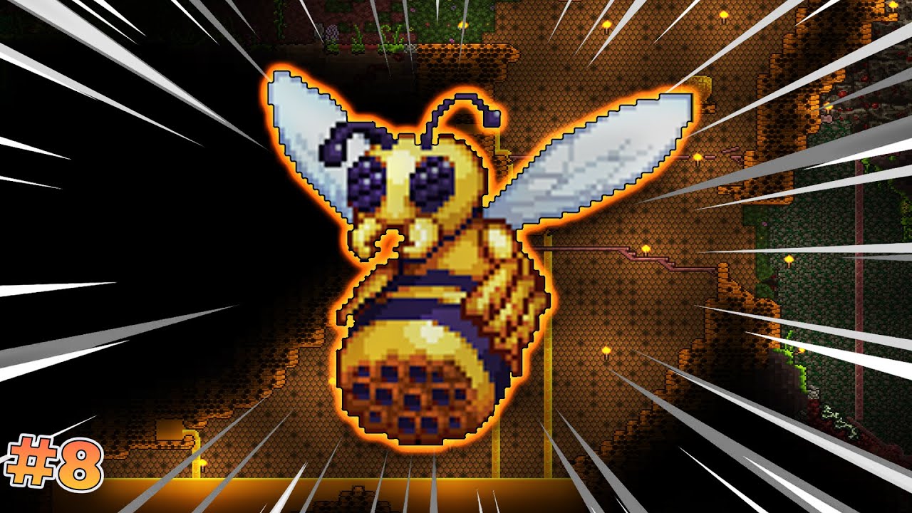 Fighting The Queen of the Bees! | Terraria [8] - YouTube