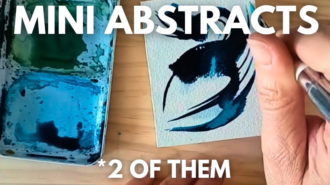 Painting a miniature abstract - YouTube