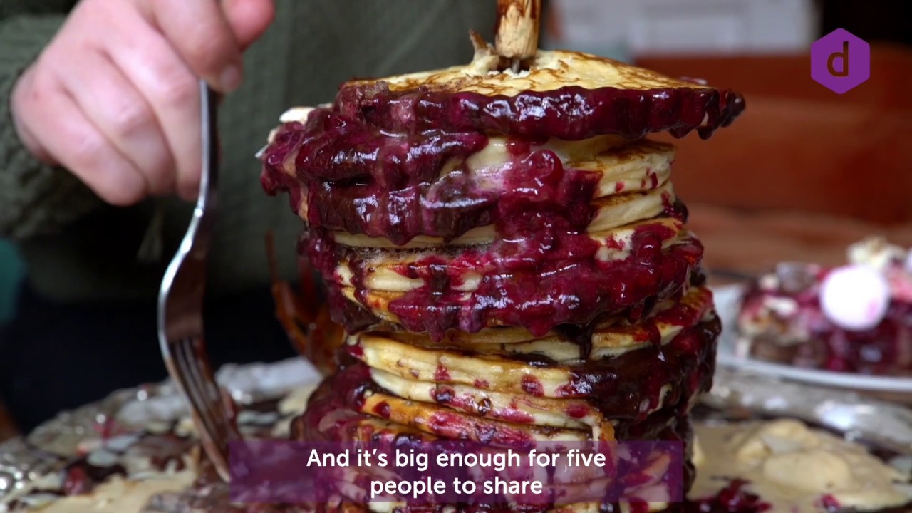 DesignMyNight Found London's Largest Pancake Stack - YouTube