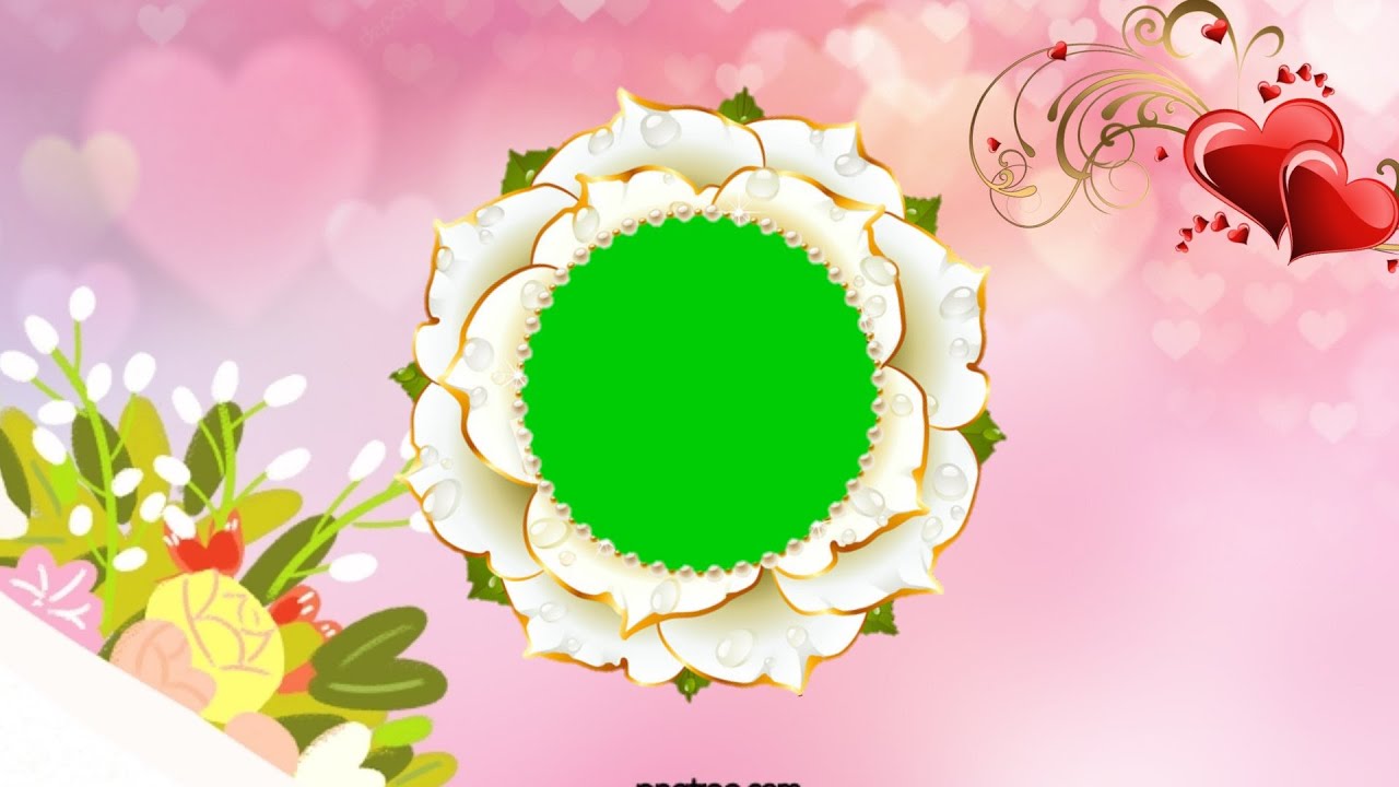 Best Flower frame with green screen effect Blank and free video - YouTube