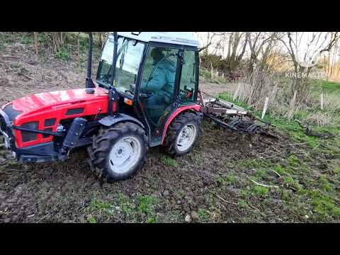 Pasture dragging with AGT 850 / vláčení pastviny s malotraktorem AGT ...