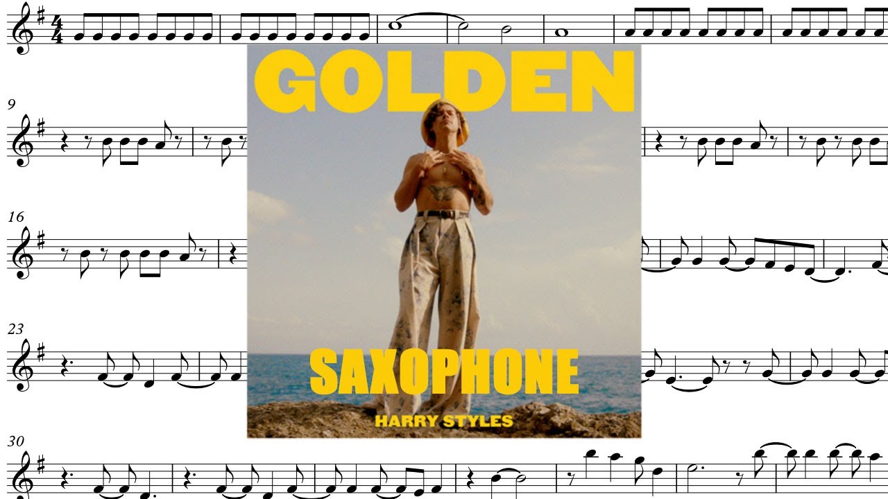 Harry Styles - Golden – Saxophone Sheet Music - Tutorial - YouTube