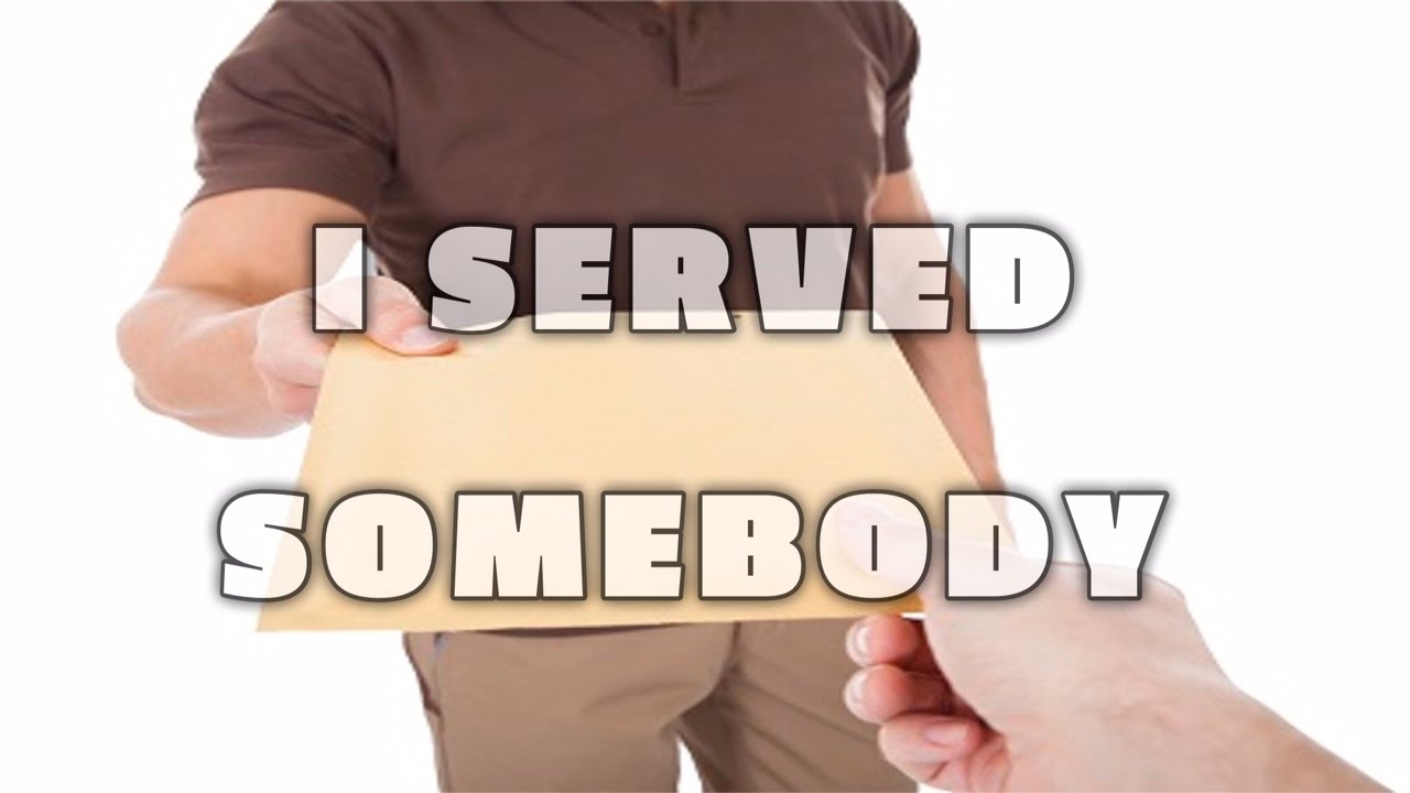 I served somebody today. - YouTube