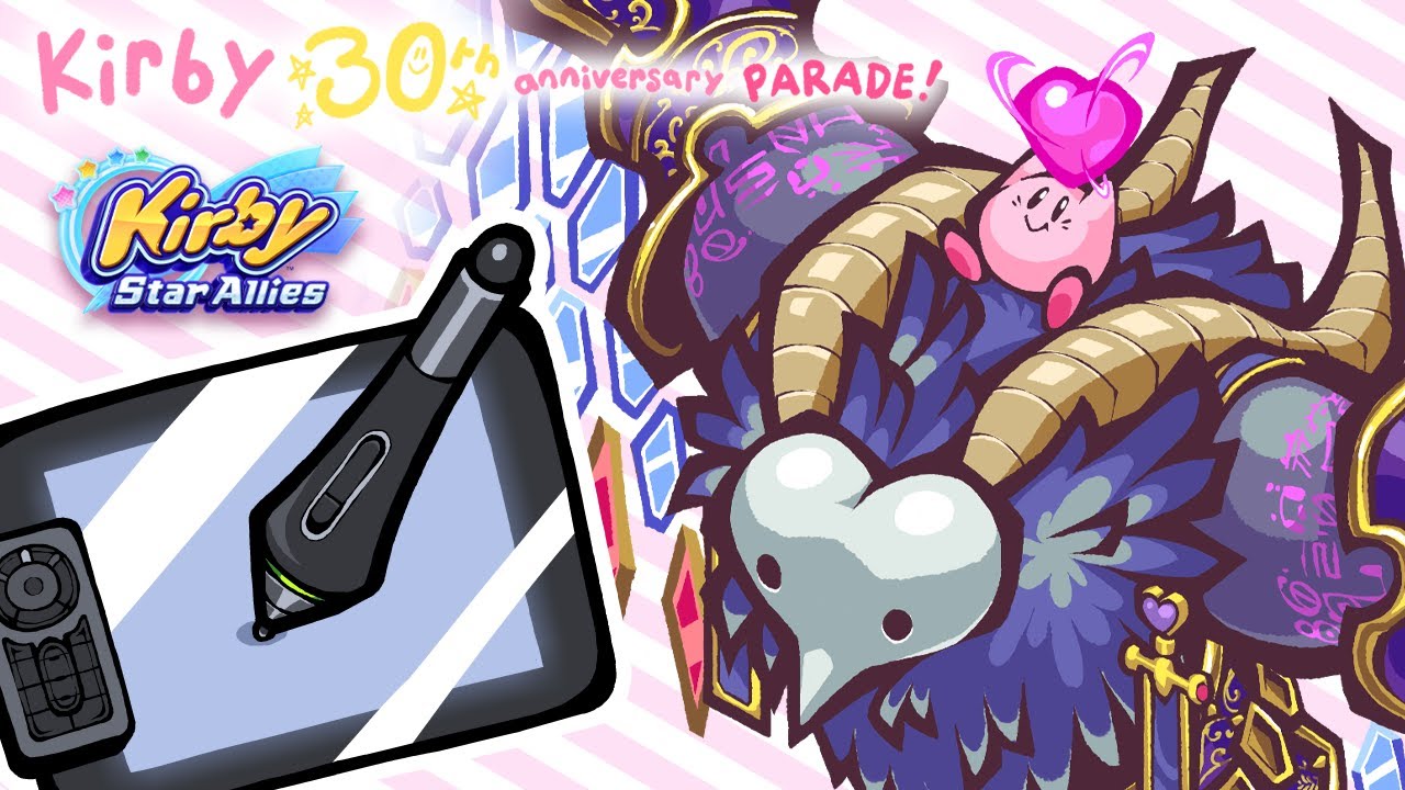 Kirby 30th Anniversary Parade [Kirby Star Allies] - Time-Lapse Drawing ...