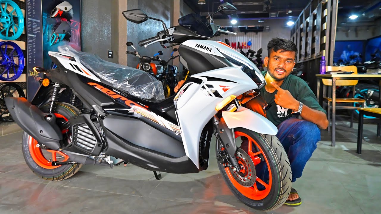 Yamaha Aerox 155 New Colour Ice Fluo Vermillion - YouTube