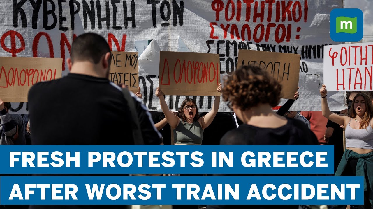 Greece Train Accident: Protesters Take Part In Demonstrations In Greece ...