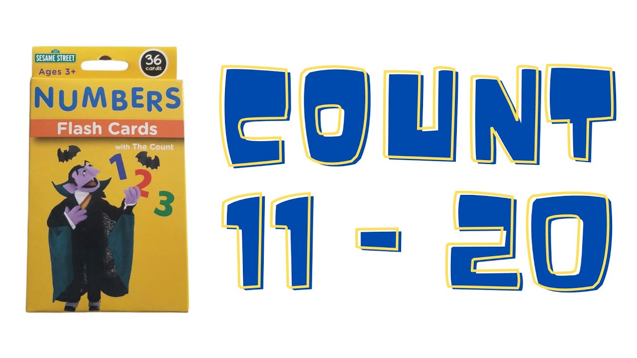 11- 20 Counting using Flash Cards | Learn numbers in English and Hindi ...