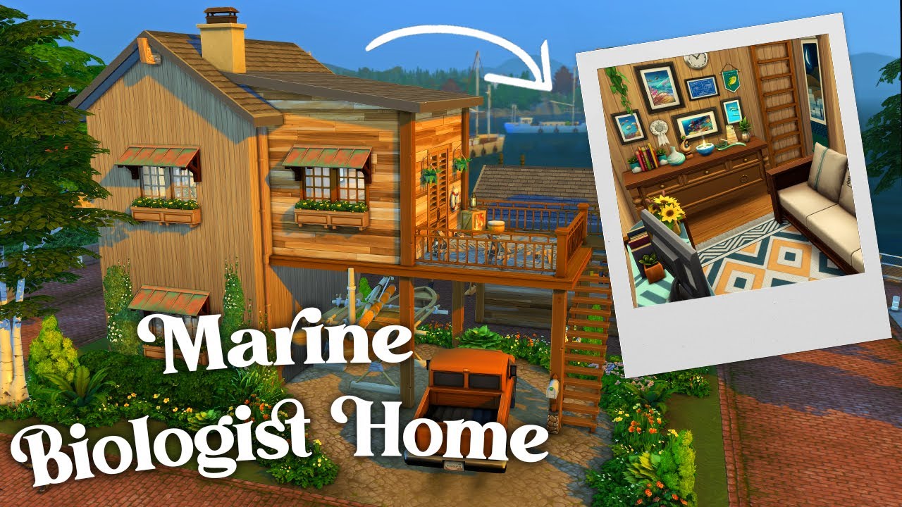 Marine Biologist home | The Sims 4 Speedbuild - YouTube