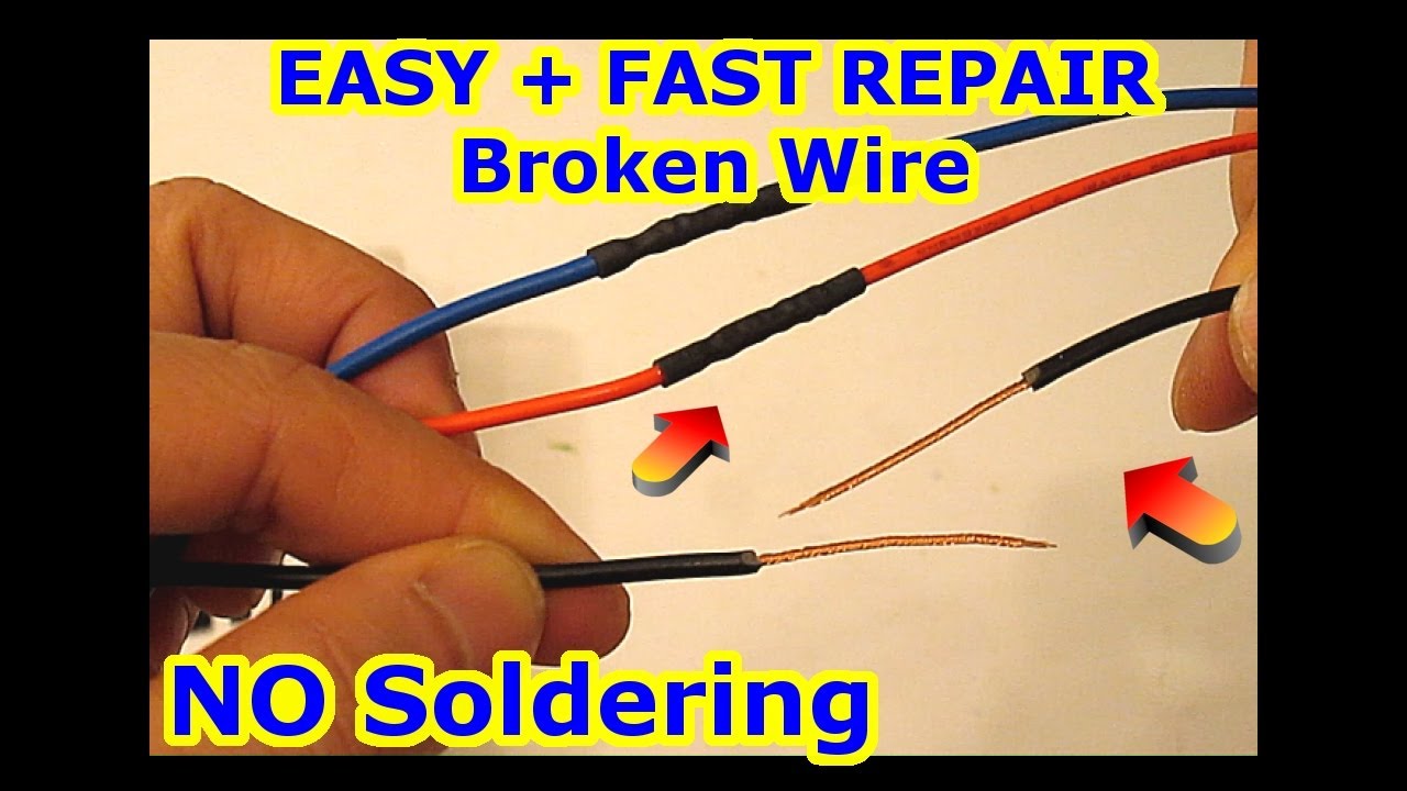 EASY + FAST - Repair Broken Electric Wire - NO SOLDERING - Fix Car ...