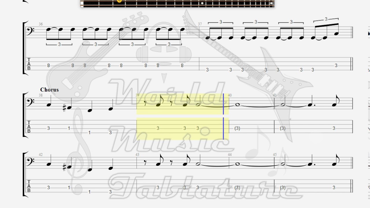 Dr Feelgood Milk And Alcohol BASS GUITAR TAB - YouTube