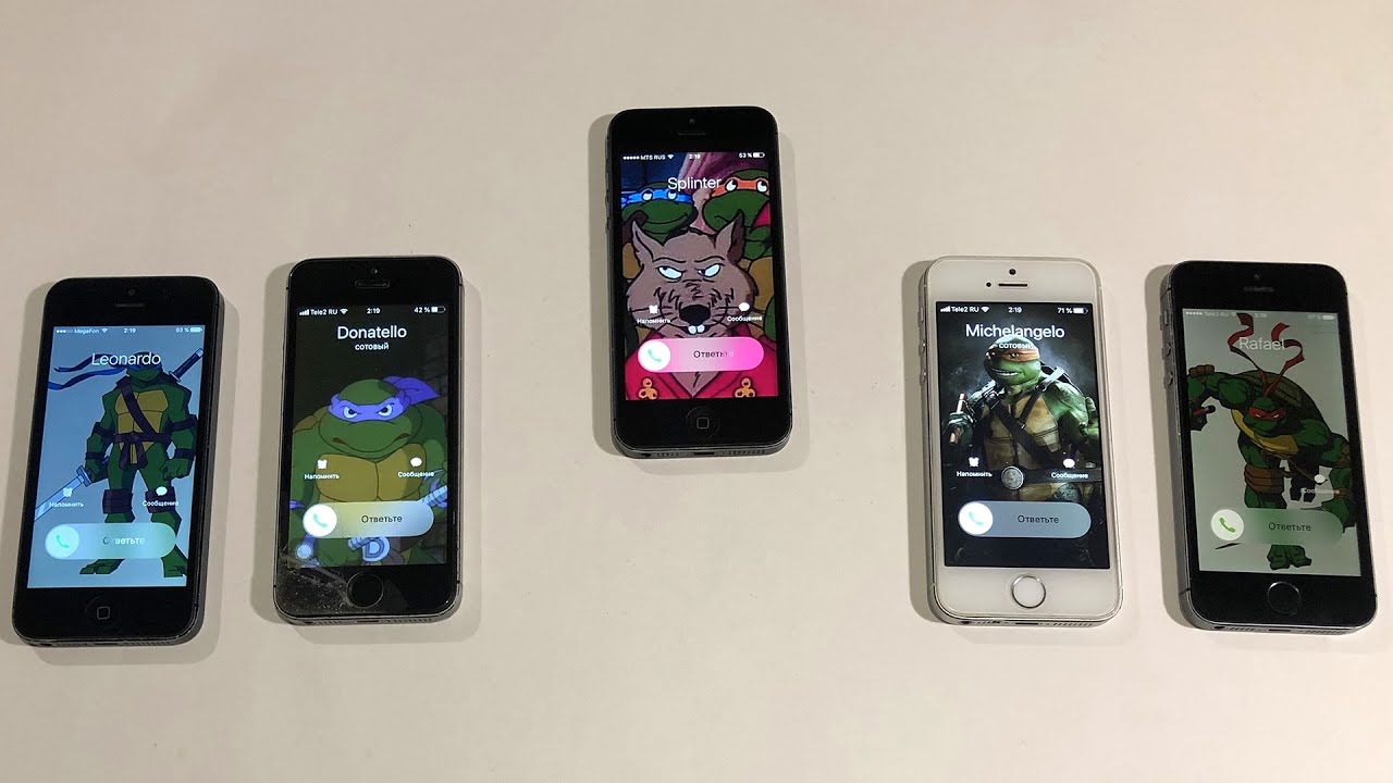 Teenage Mutant Ninja Turtles incoming call (iPhone 5) - YouTube