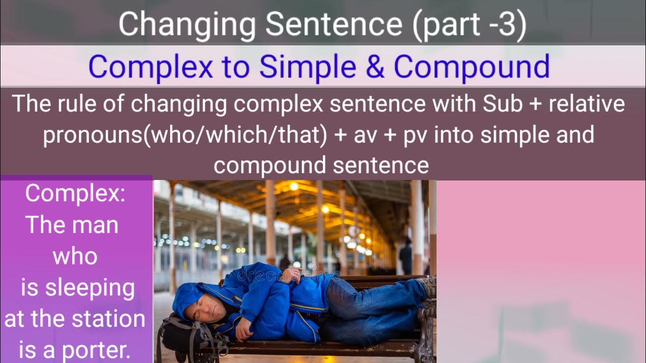 The rule of changing complex sentence into simple and compound sentence ...