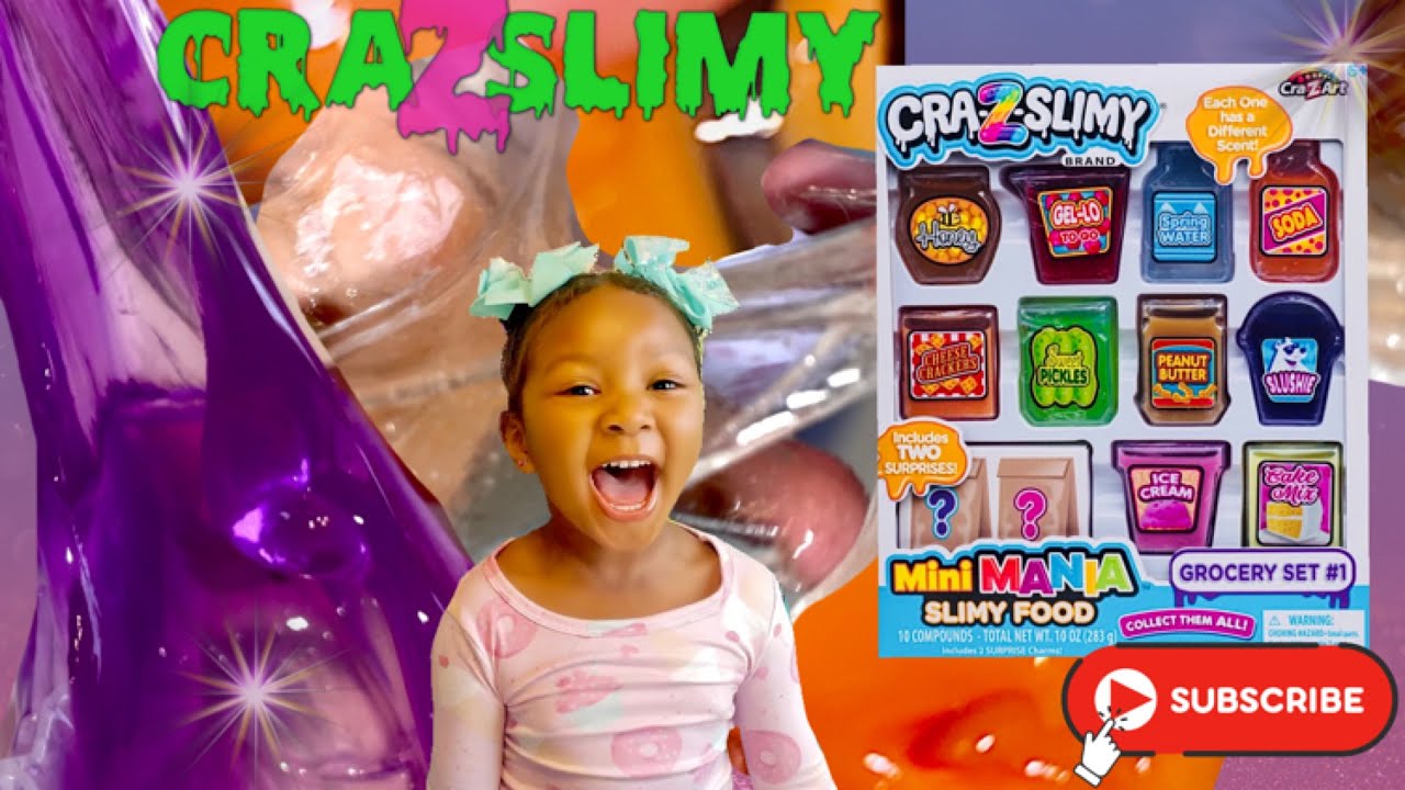 CraZSlimy Mini MANIA SLIMY Food Grocery Set #1🌈SLiMEAttack💢Unbox ...