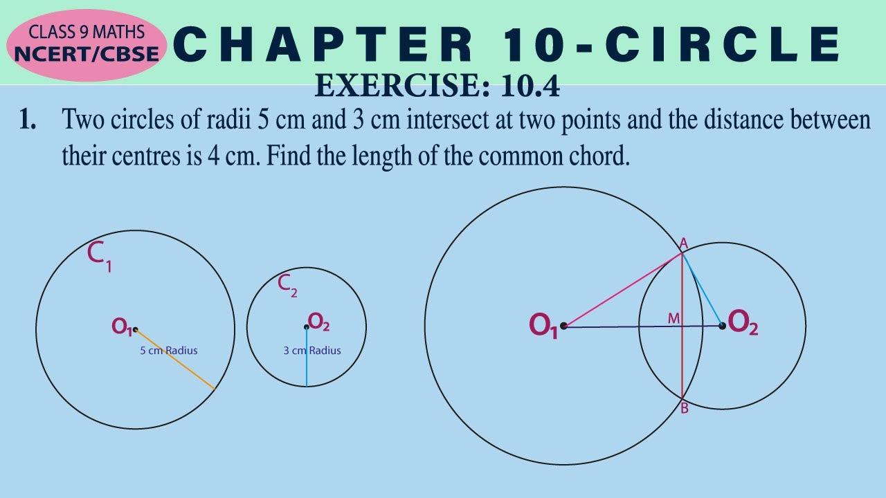 Class 9 Maths | Chapter 10 | Circles | Exercise 10.4/Q1 | NCERT | CBSE ...