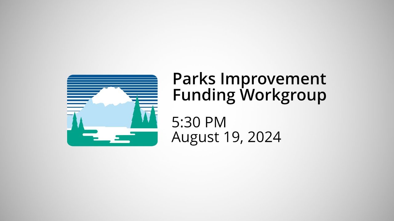 Parks Improvement Funding Workgroup - August 19, 2024 - YouTube