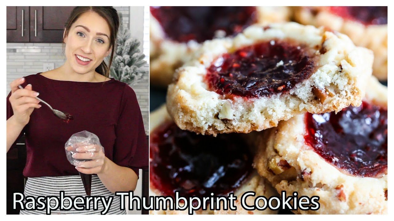 Raspberry thumbprint cookies- Christmas Cookies - YouTube