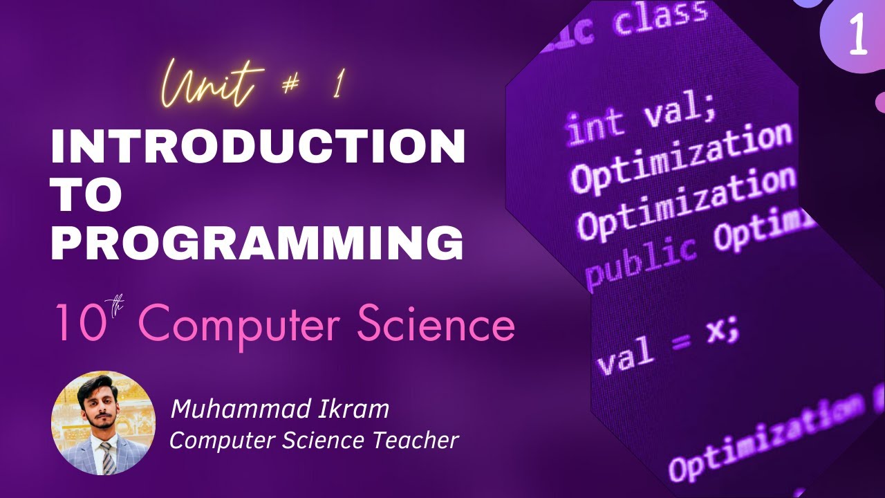 Introduction To Programming 10 Class Computer Science Chapter 1