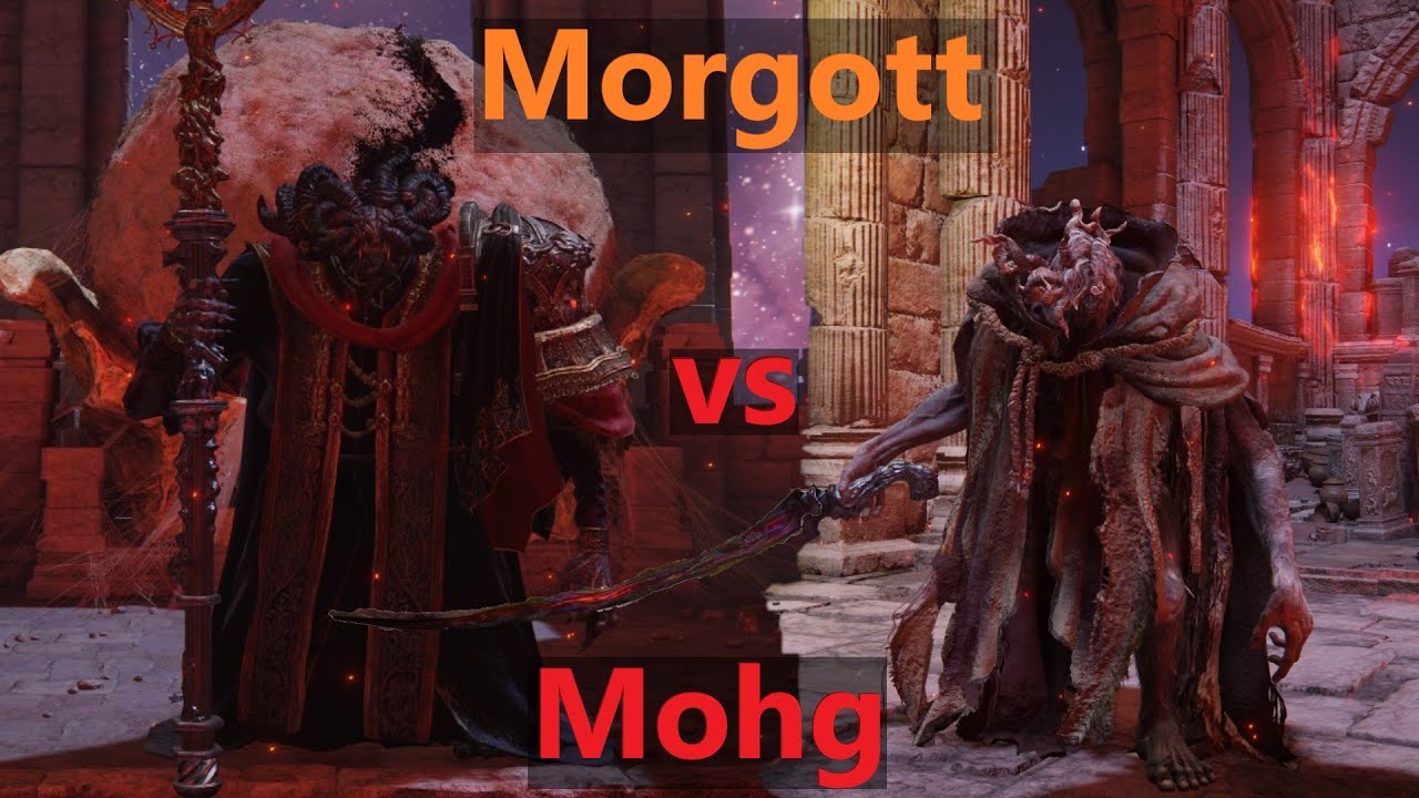 Morgott, the Omen King vs Mohg, Lord of Blood - YouTube