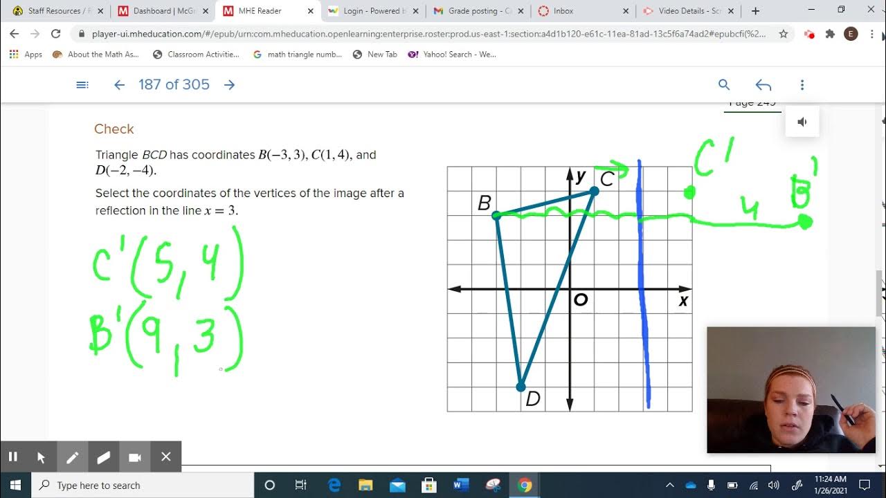 4.1: Reflection Across a Vertical Line - YouTube