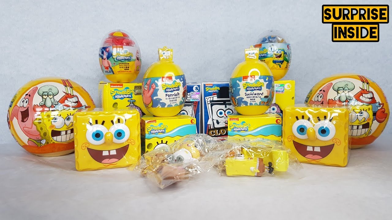 Spongebob collection unboxing ASMR video /Spongebob blind eggs and ...