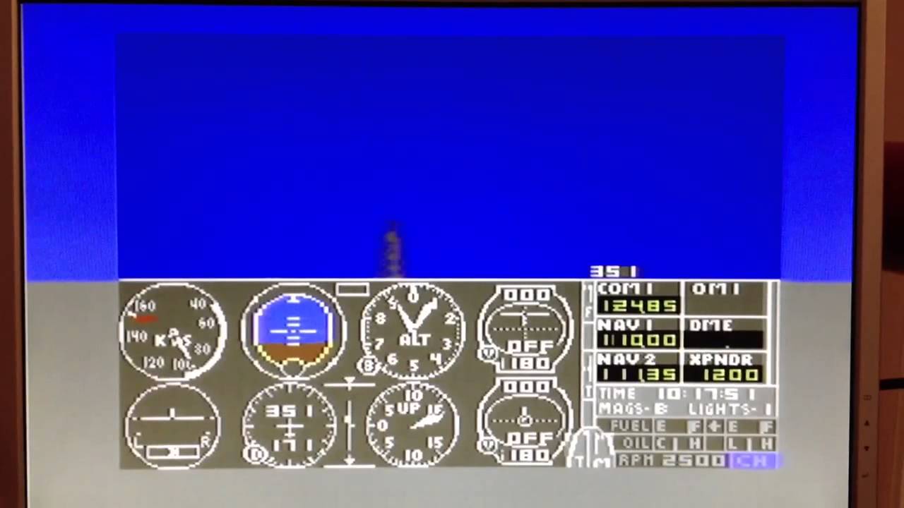 Sublogic Flight Sim on my C64 - YouTube