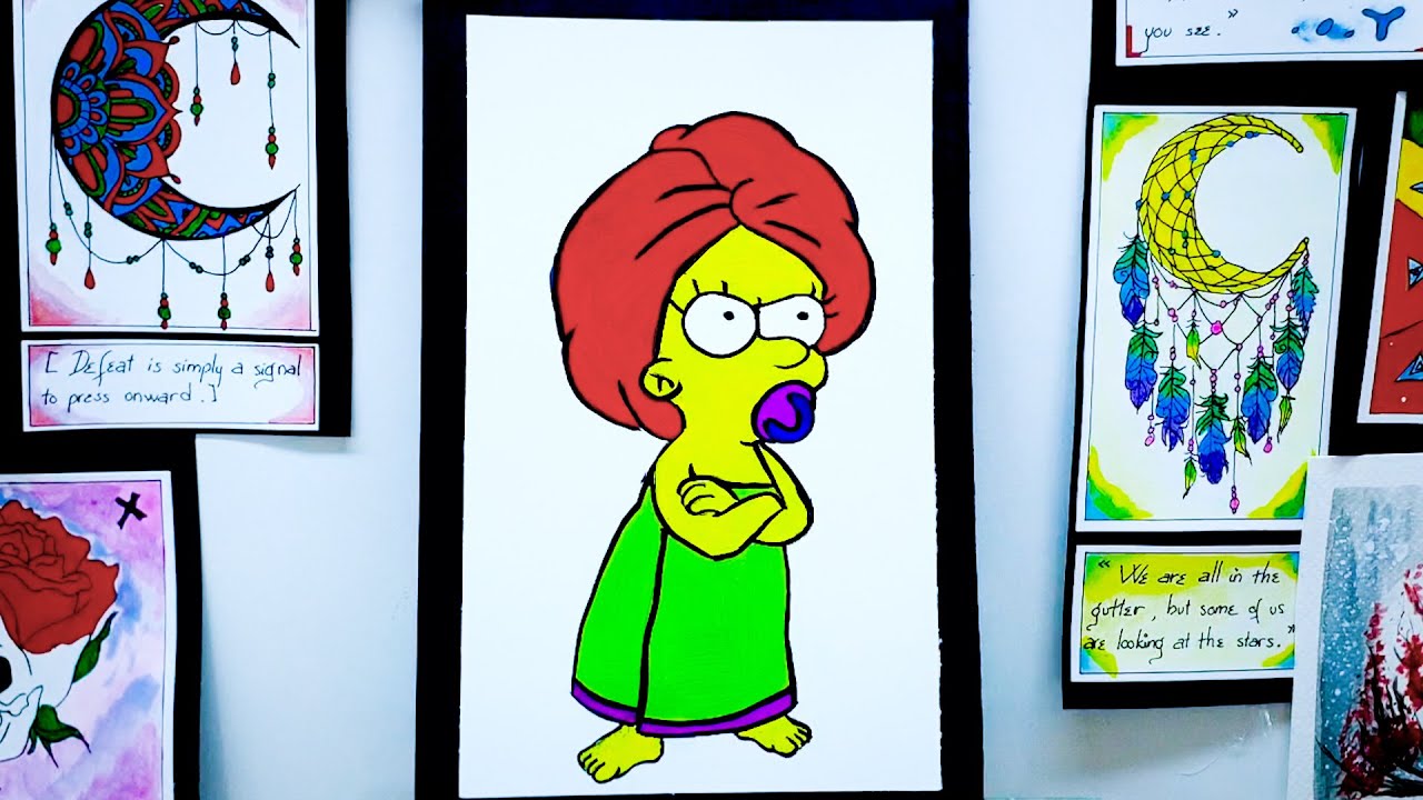 Coloring Cartoon Nikki McKenna Simpson: Portraying Her Annoyance When ...