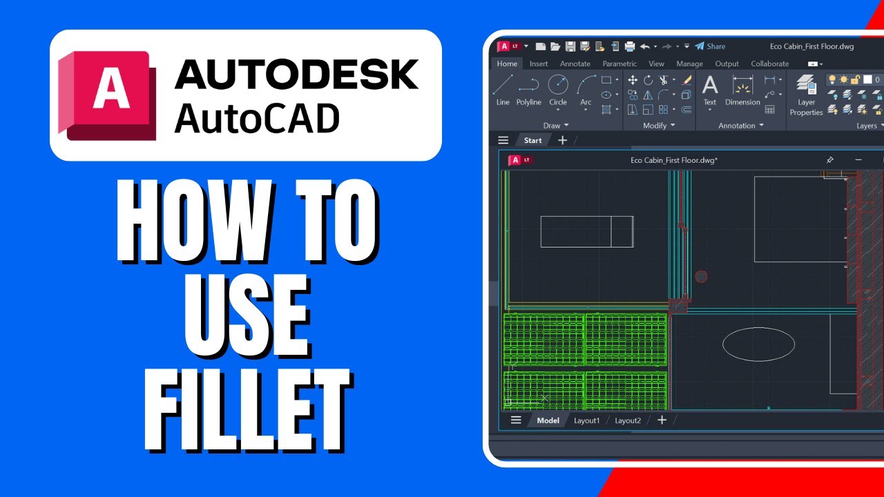 How to Use Fillet in AutoCAD - YouTube