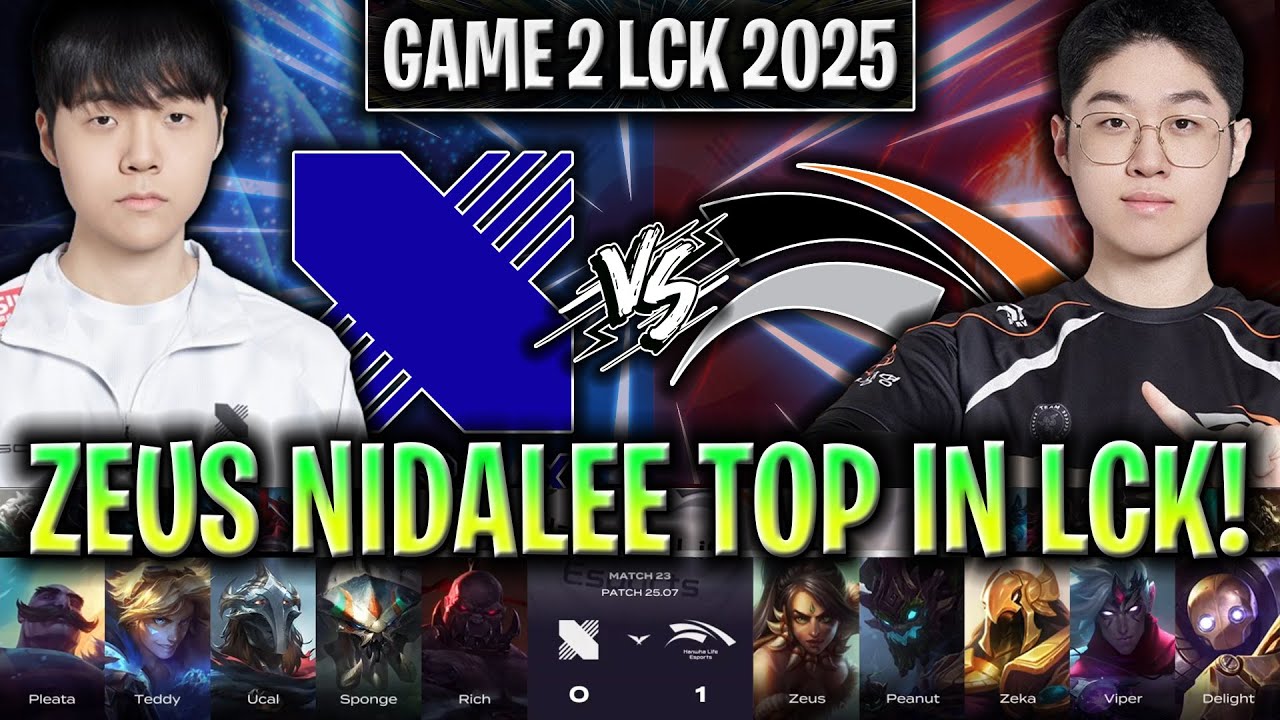 ZEUS FIRST NIDALEE TOP LCK!😱 - DRX vs HLE GAME 2 LCK SPRING 2025 W3D2 | DRX vs HLE G2 LCK 2025 ...