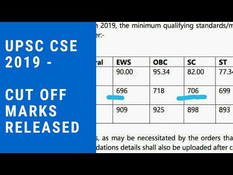 UPSC CSE 2019 - Official Cut Off for EWS, OBC, SC, ST and General ...