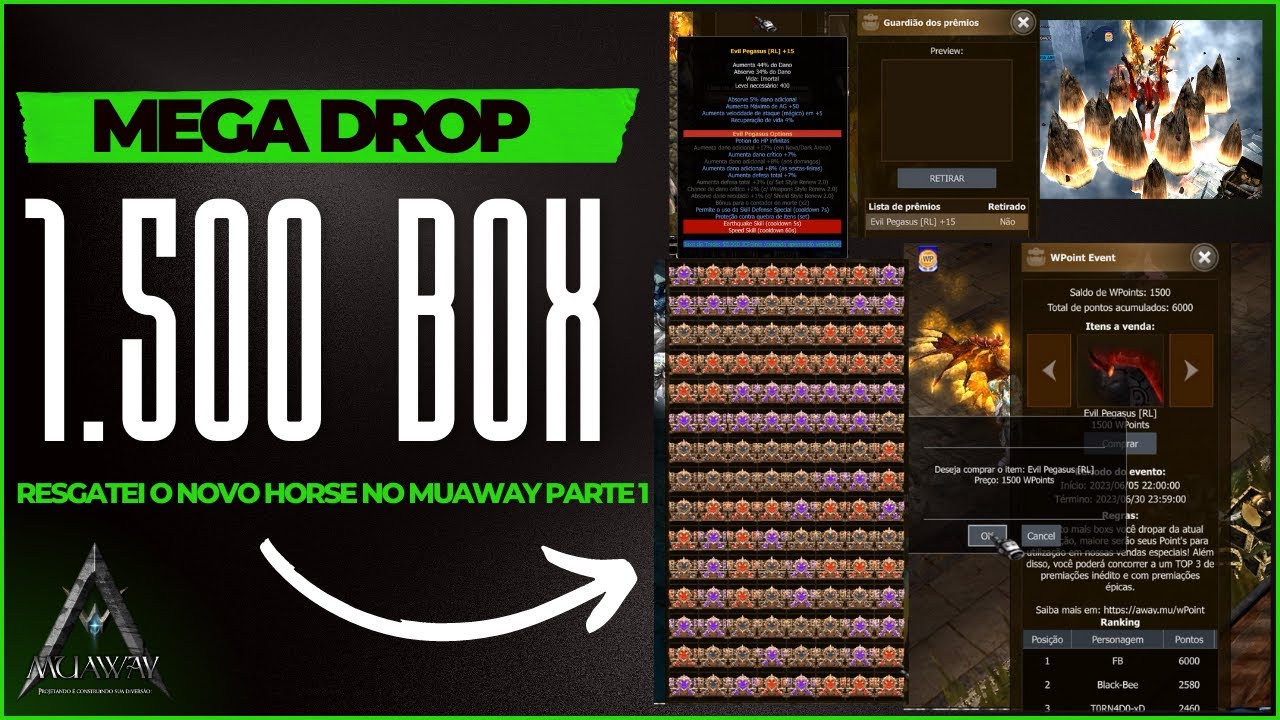 😱 O MAIOR DROP DA HISTÓRIA DO MUAWAY - TOP 1 NO RANKING DA PROMOÇÃO DE ...