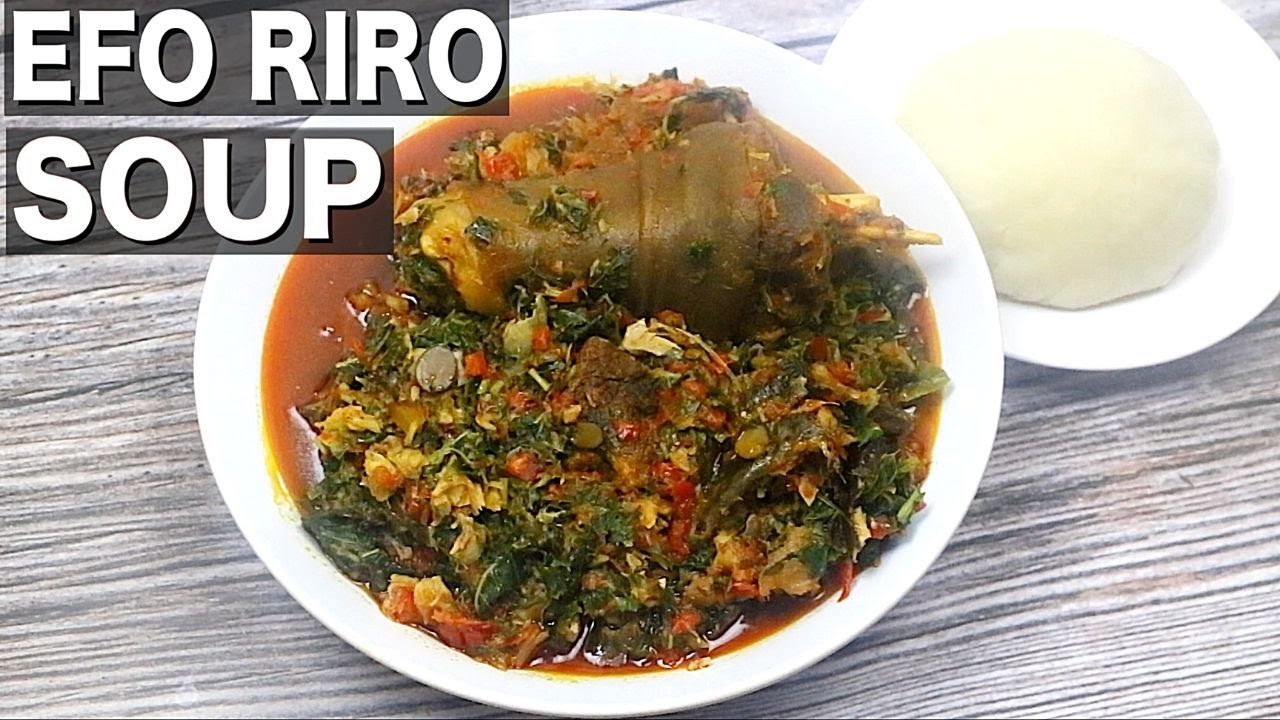 Efo Riro Soup || How to Cook an Efo Riro (Green Amaranth) Soup - YouTube