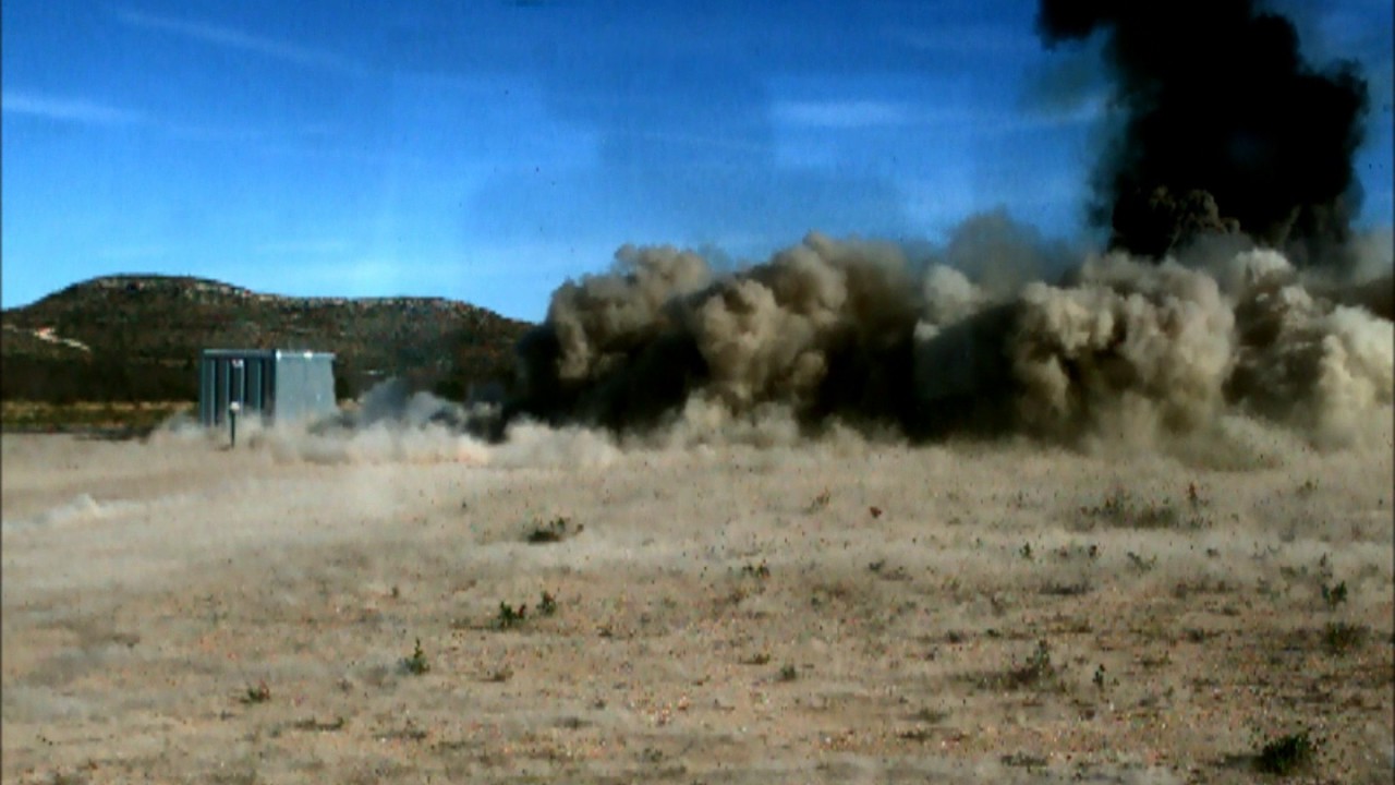 Pac-Van's 8 psi Blast Resistant Module Field Test - YouTube