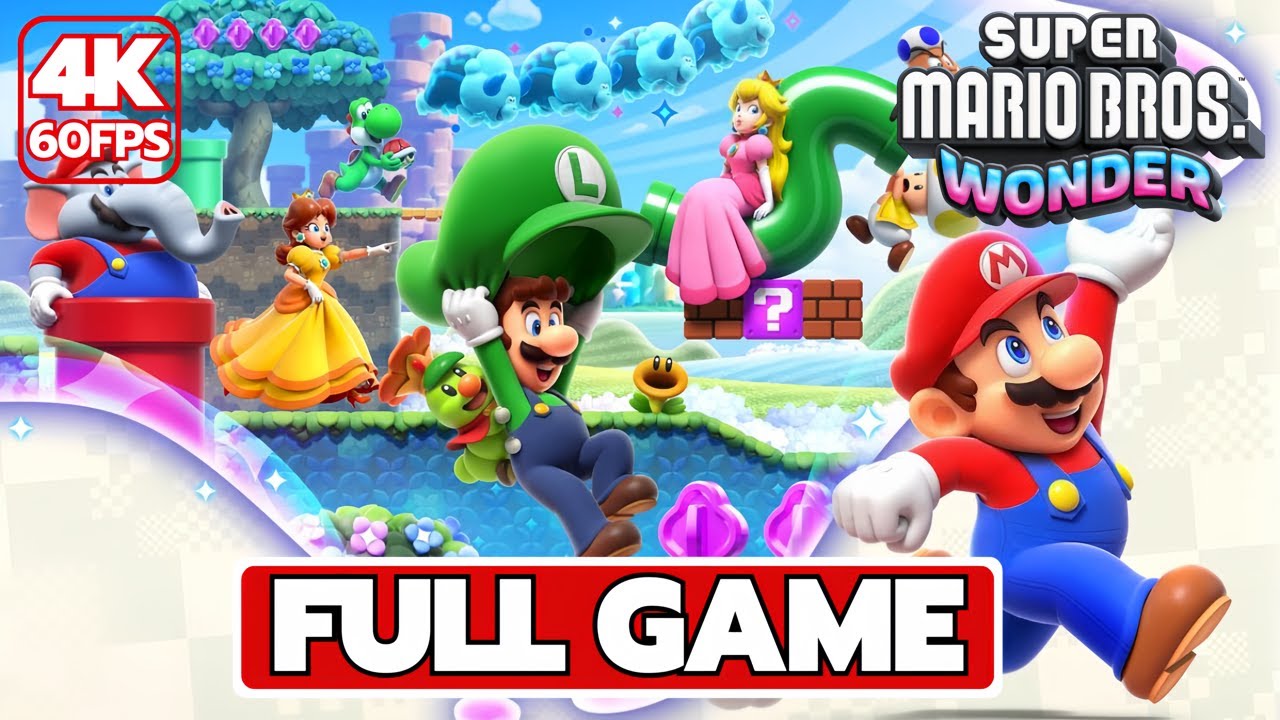 Super Mario Bros Wonder Gameplay Walkthrough (4K 60FPS) - No Commentary ...