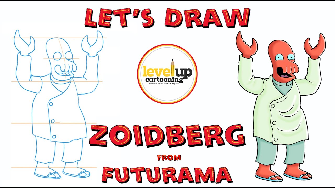 Lets Draw Cartoon Characters | Zoidberg - YouTube