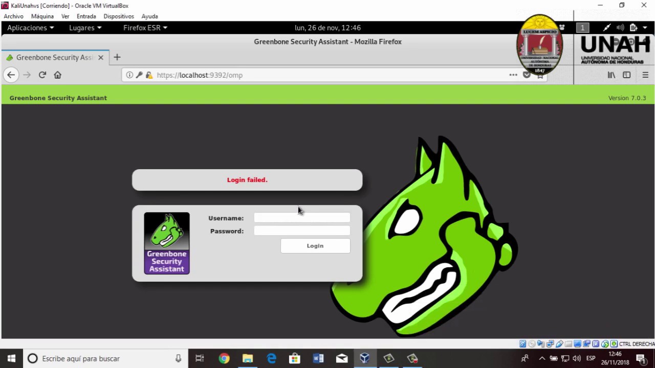 OPENVAS EN KALI LINUX | UNAH-VS - YouTube
