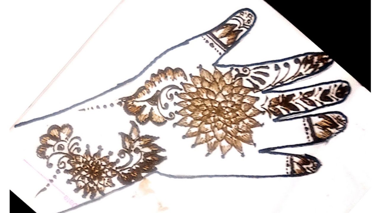 beautiful shaded mehendi design - YouTube