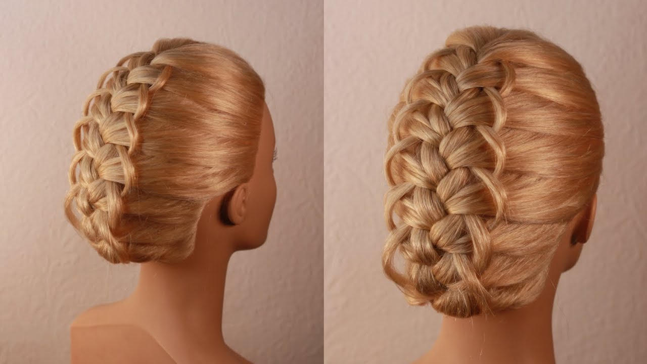 French loop braid updo ️ - YouTube