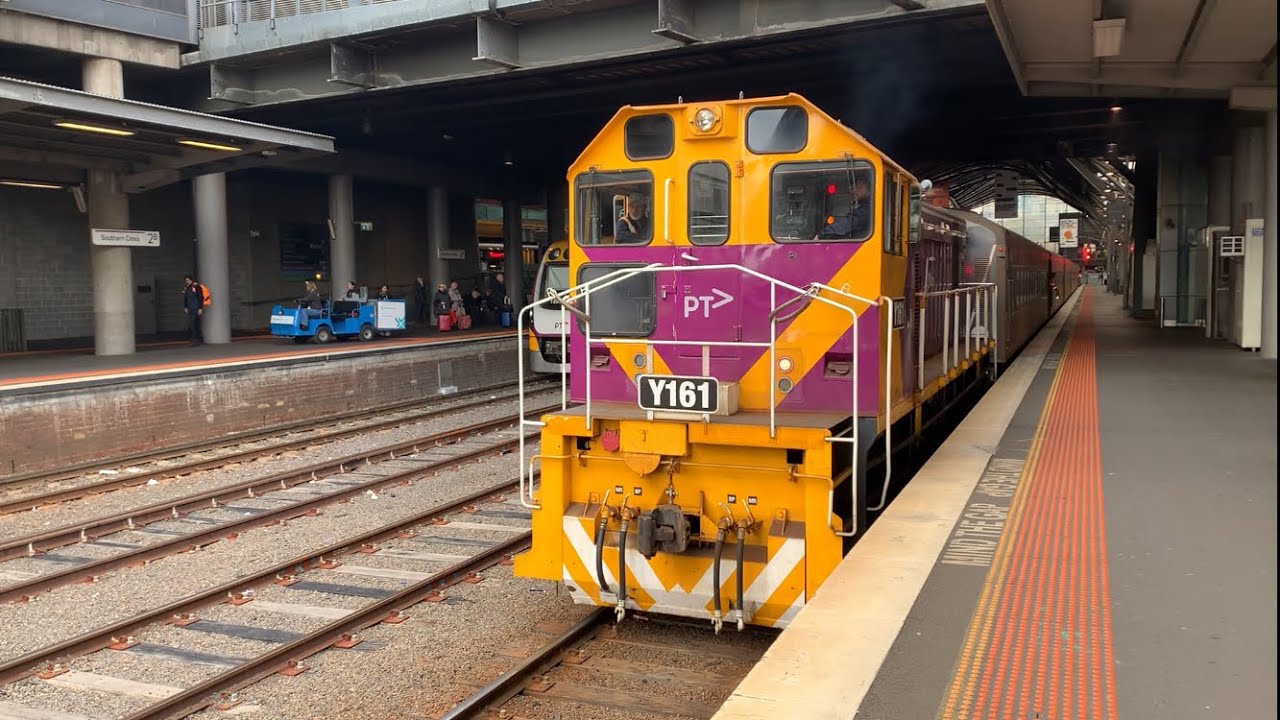 V/Line Y161 Shunts the N Set Passenger Cars to Track 2A at Southern ...