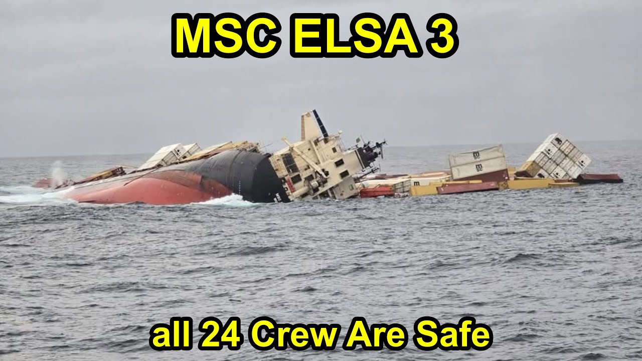 MSC ELSA 3 Sinks Off India. - YouTube
