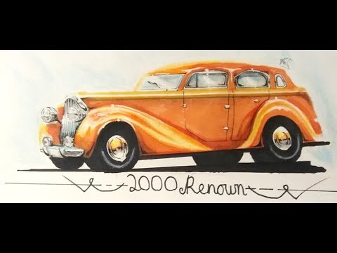 (real time full)-How to draw a Triumph 2000 Renown - YouTube