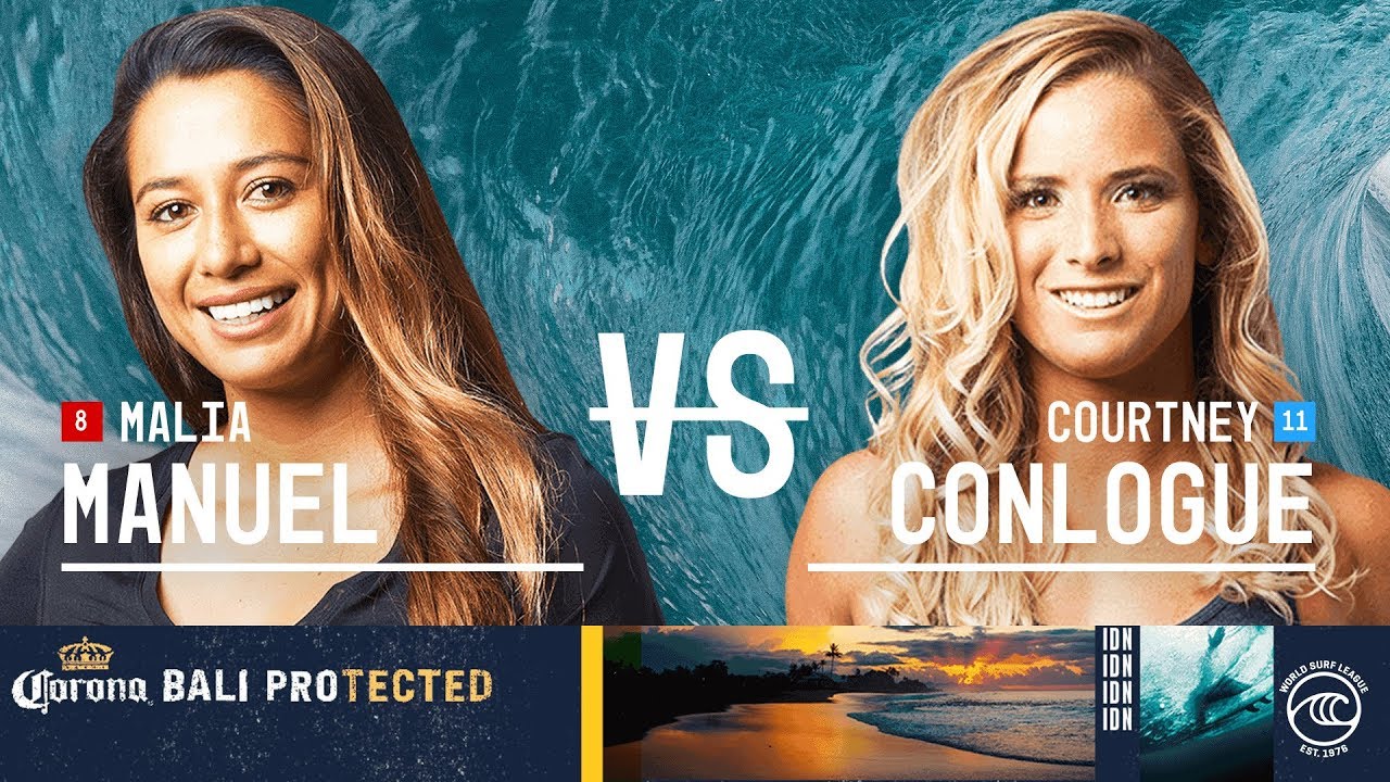 Malia Manuel vs. Courtney Conlogue - Round of 16, Heat 6 - Corona Bali ...