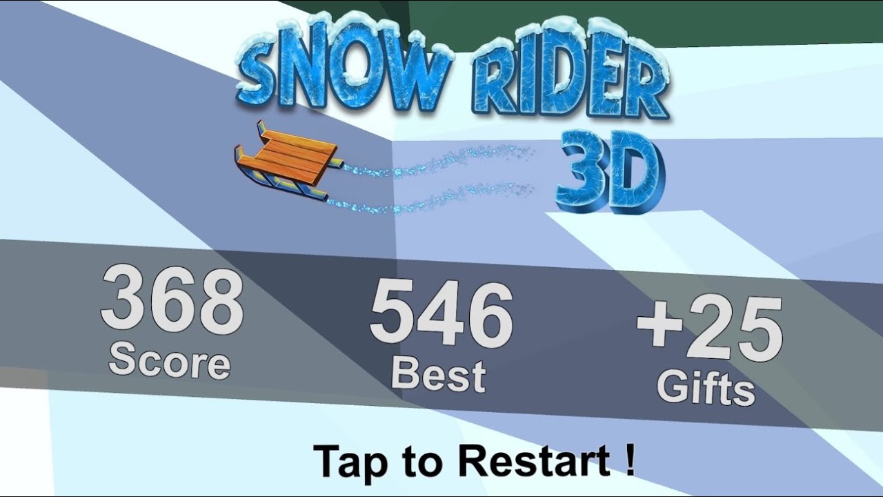 SNOW RIDER 3D, 368 SCORE - YouTube