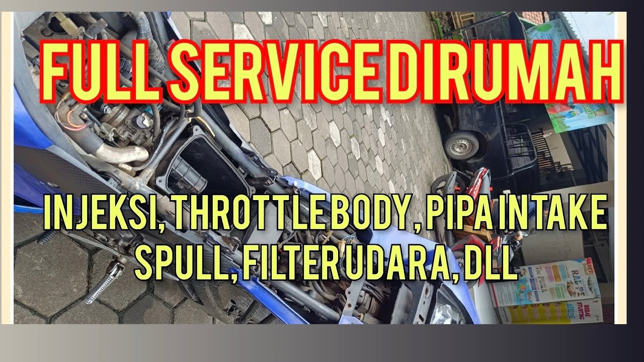 Yamaha R15 V2 Service sendiri dirumah : Injeksi, Throttle body, Pipa Intake, spull, filter Udara ...