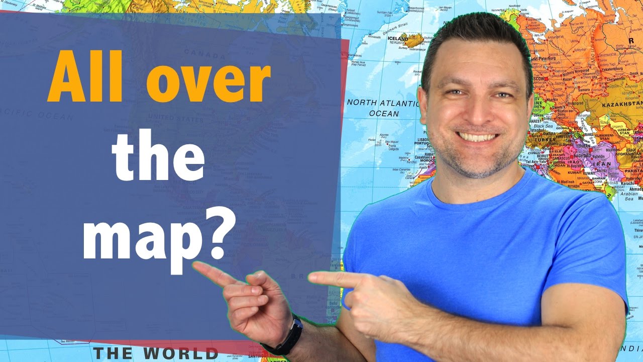 O que quer dizer "All over the map" em Inglês - YouTube
