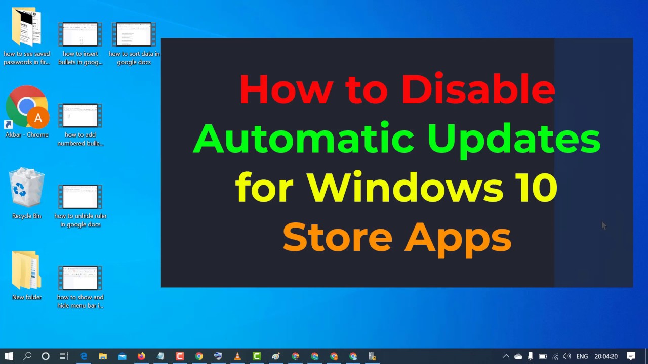 How to Disable Automatic Updates for Windows 10 Store App - YouTube