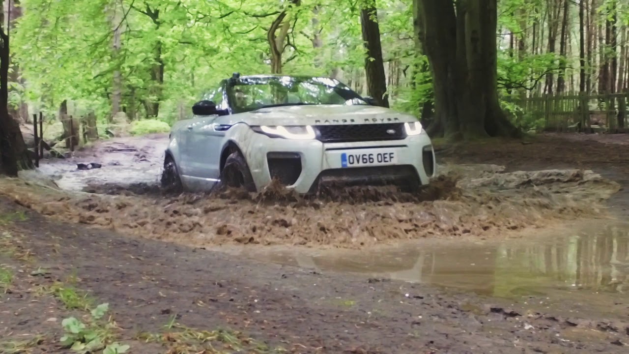 Range Rover Evoque Slow Mo Water Splash Whilst Off-Roading - YouTube