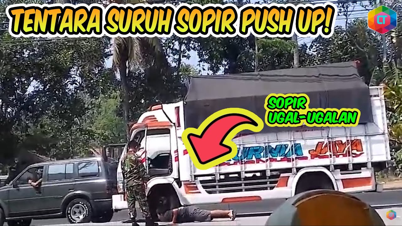 DIBIKIN PUSH UP! Momen Tentara Menegur Pengendara Ugal-ugalan - YouTube
